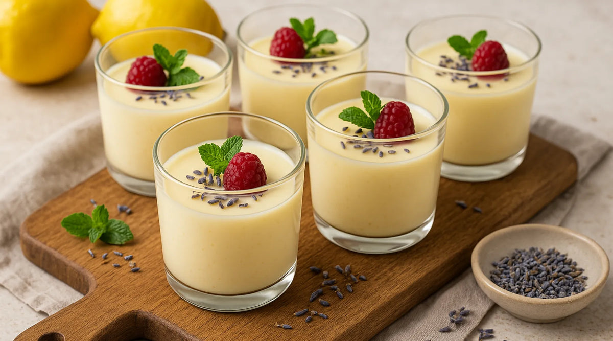 Lemon Lavender Cream Pots | Easy No-Bake Dessert with a Floral Twist ...
